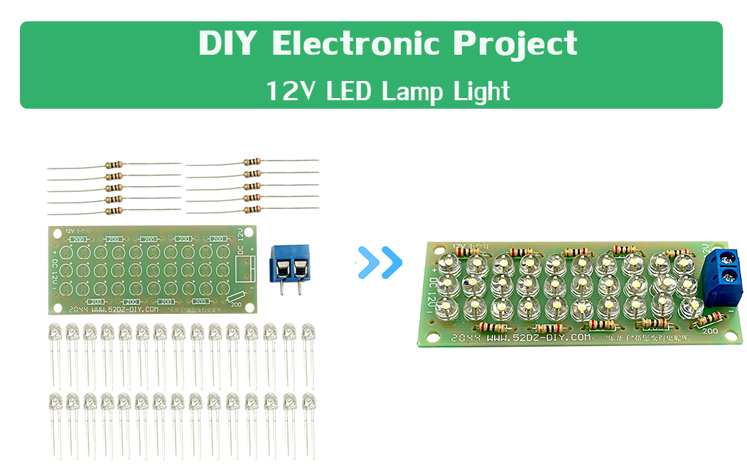 DIY LED Desk Lamp Kit with 12V Lighting | Electronic Circuit Board Soldering Practice